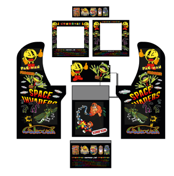Arcade1up 60 IN 1 Arcade 1up arcade design/Arcade vinyl decals Cabinet ...