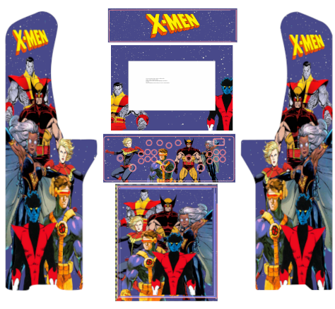 Xmen retro AtGames Ultimate Legends ALU Arcade Cabinet Side vinyl ...